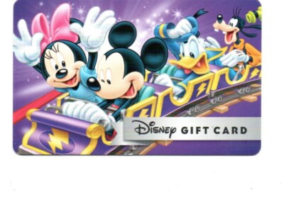 Disney Roller Coaster Mickey Minnie Donald Paper Gift Card No$ Value ...