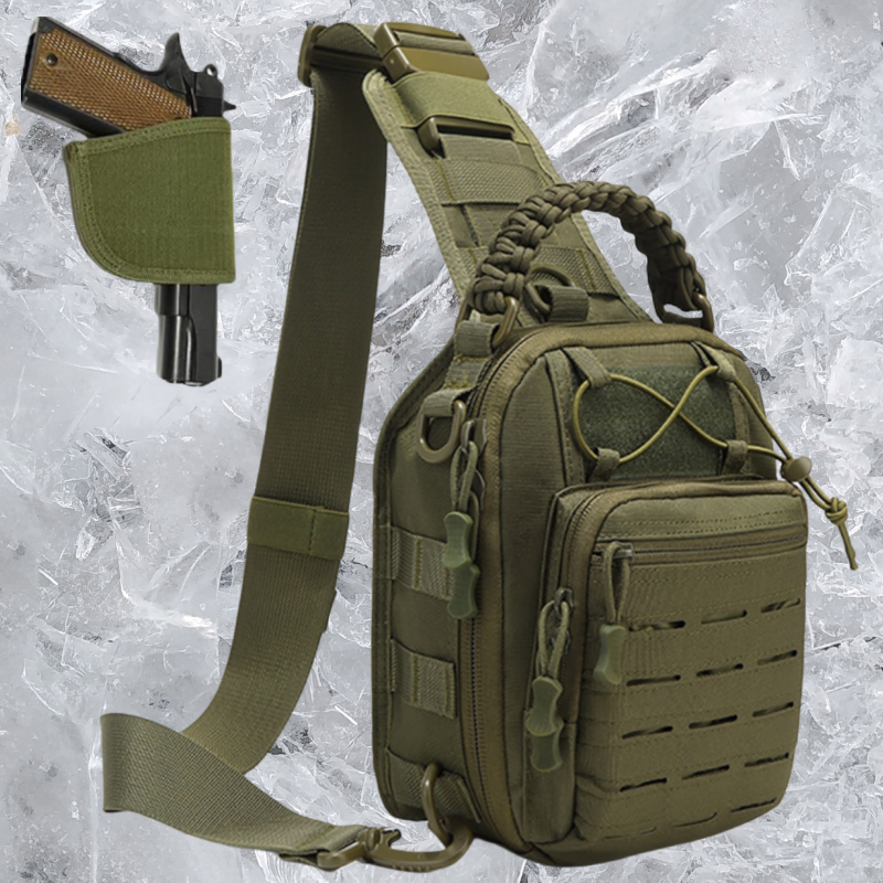Tactical Gun Bag Pistol Holster Concealed Carry Chest Crossbody Pack ...