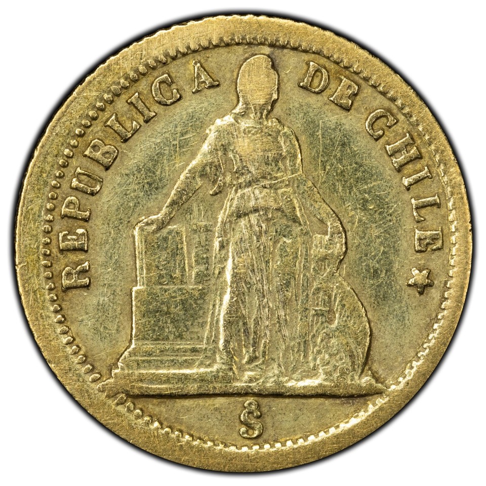 1861 Chile 1 Peso Gold Coin | eBay