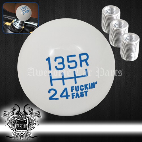 For Chevy Shift Knob F'Ing Fast Vintage Lever Round Ball M8 M10 M12 Kit ...