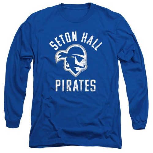SHU Adult Long Sleeve T-Shirt Pirates Logo, Royal Blue, S-3XL | eBay