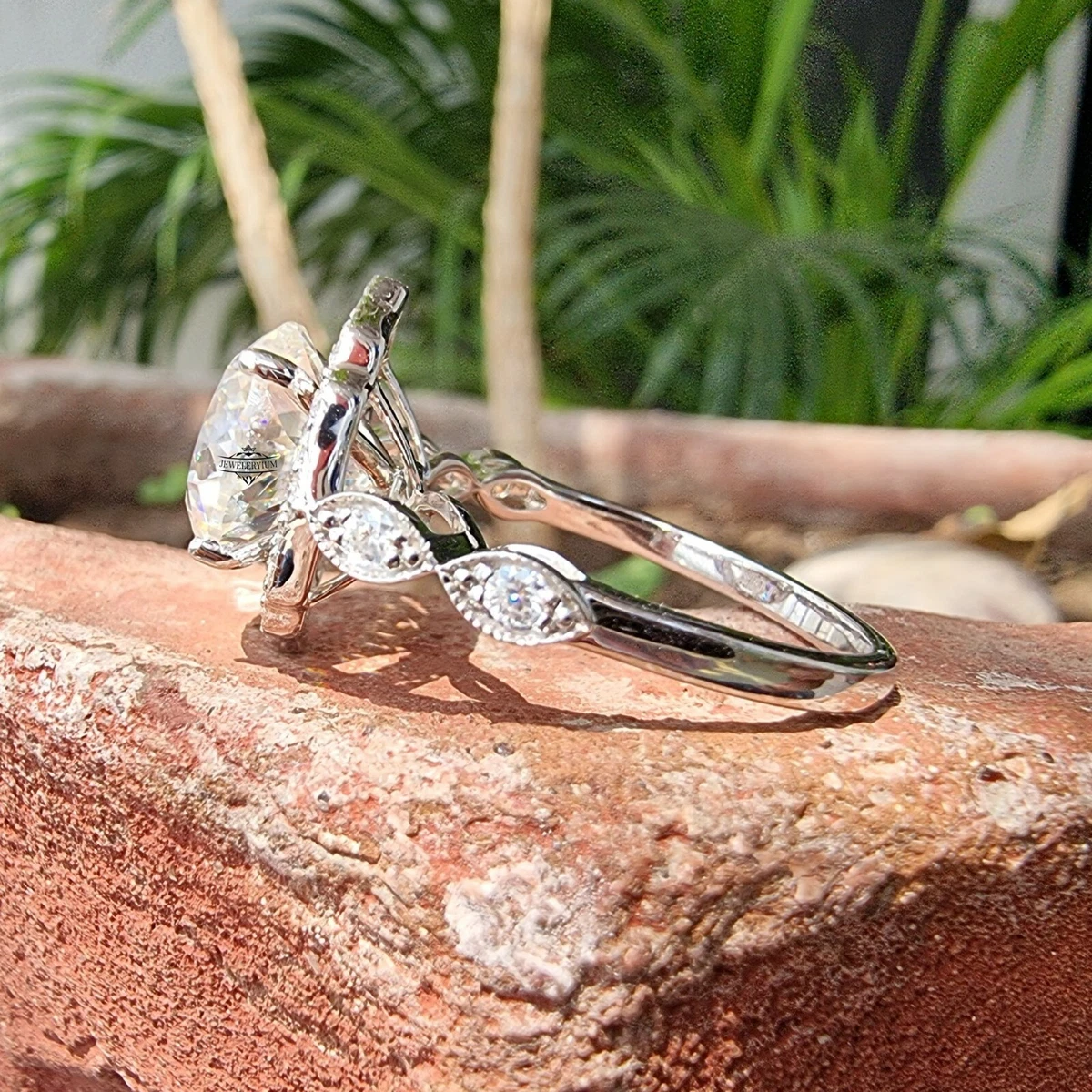 bestselling 24x36 Portuguese Moissanite Bezel Set Ring, Portuguese Cut ...