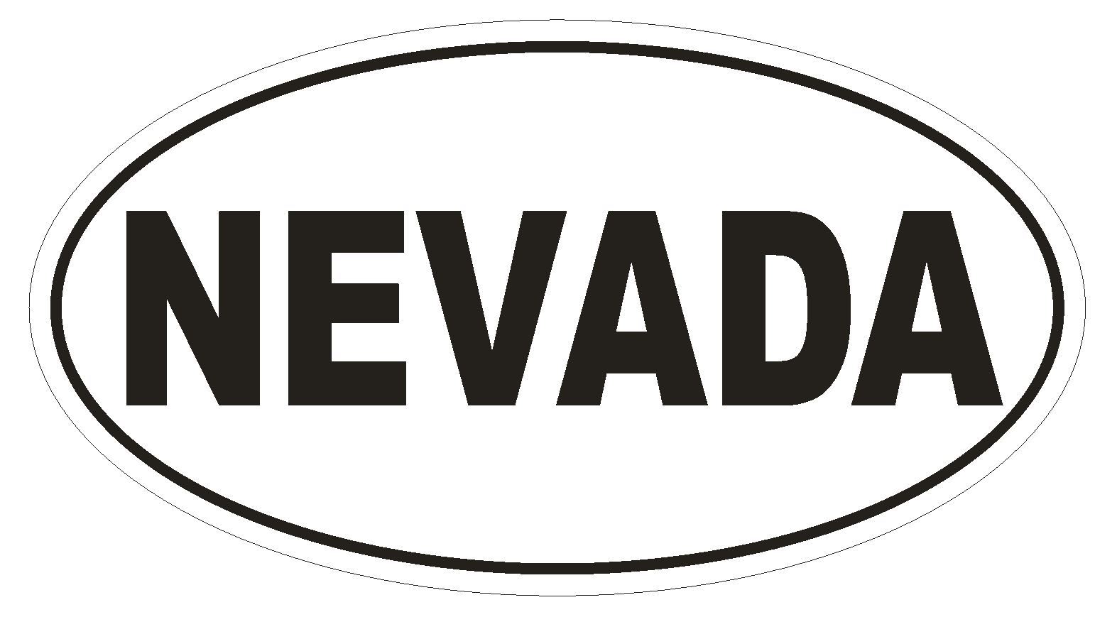 Nevada Oval Bumper Sticker or Helmet Sticker D2356 State Euro Oval | eBay