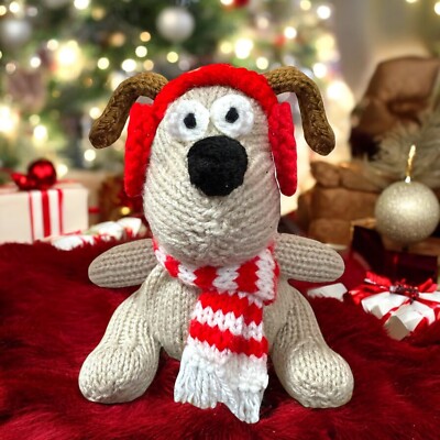KNITTING PATTERN - Christmas Inventor Dog chocolate orange cover ...