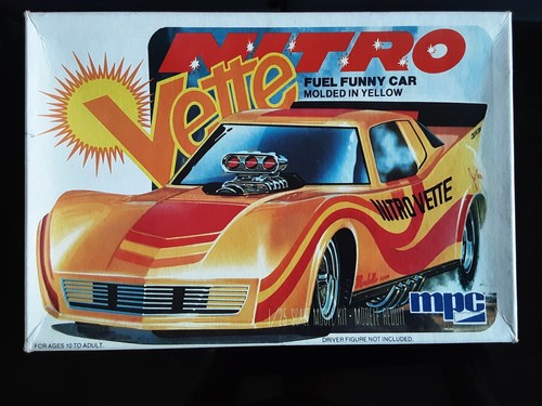 VINTAGE MPC "NITRO VETTE" CORVETTE NITR FUEL FUNNY CAR MODEL KIT ...