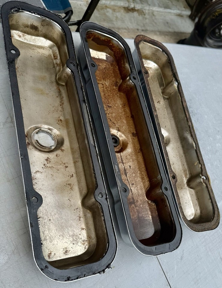 Factory OEM GM 67-72 GTO Firebird Chrome Valve Covers 67-81 Pontiac 400 ...