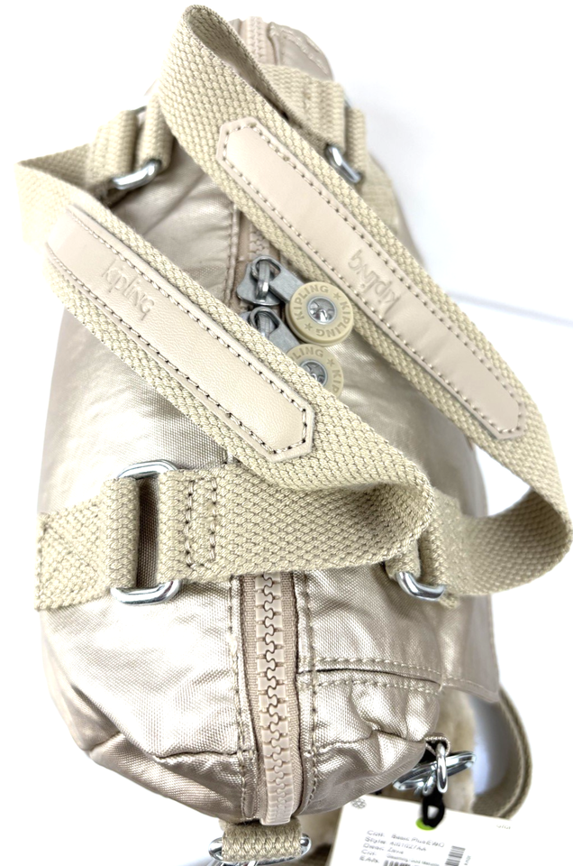 Kipling 'Zeva' Multiway Bag - Gleaming Gold Metallic - New With Tags ...