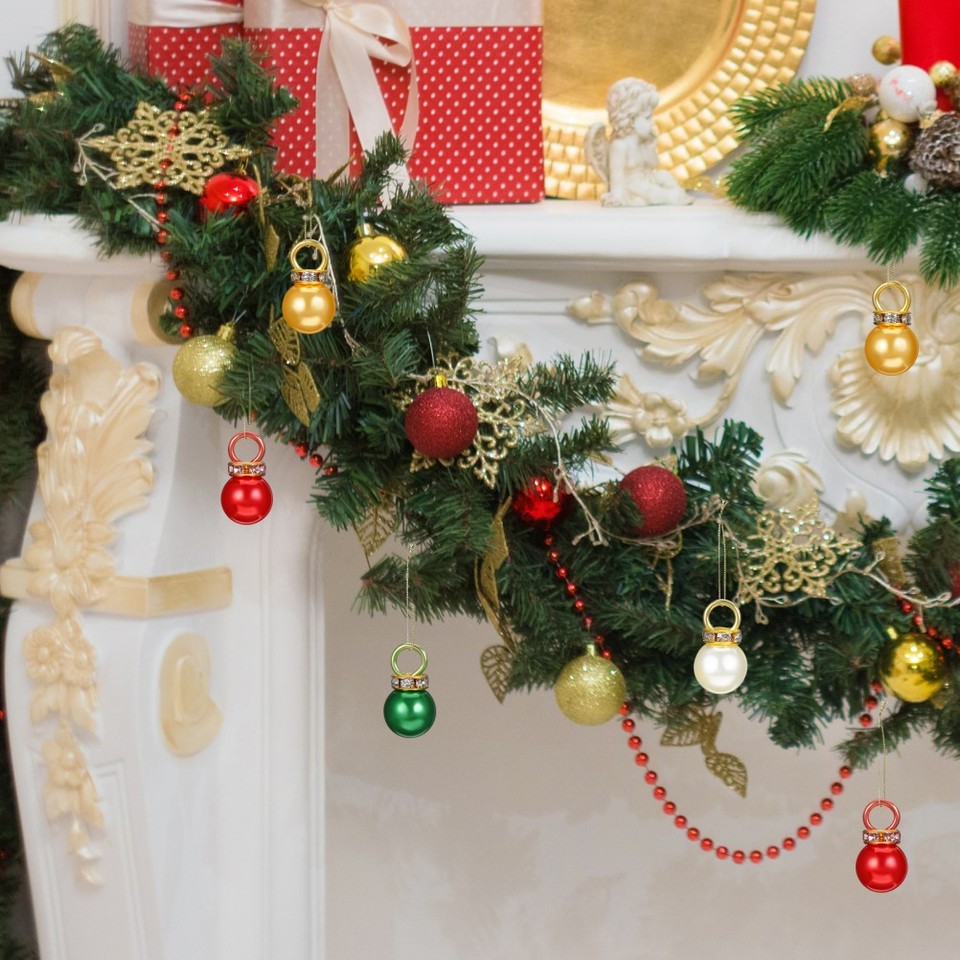 200 Pcs Holiday Tree Hanging Ornaments Christmas Baubles for Decor ...