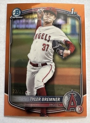 Tyler Bremner 2025 Bowman Draft 1st Prospect True Orange Refractor /25 ...