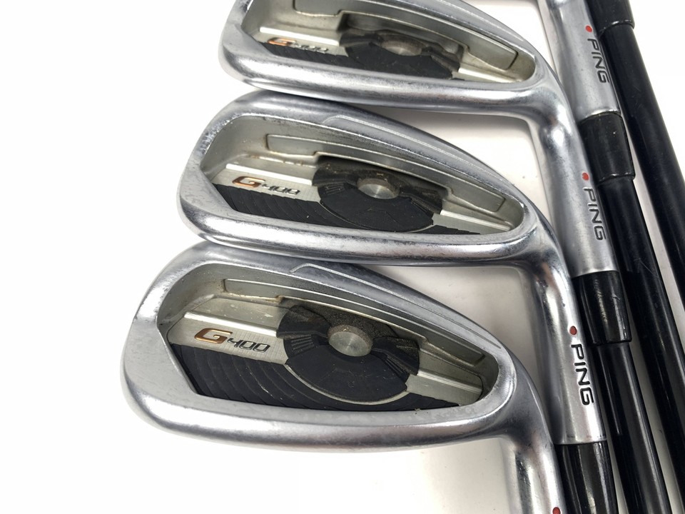 Ping G400 Iron Set 6-PW Red Dot 1* Flat Alta CB AWT Senior Steel Mens ...