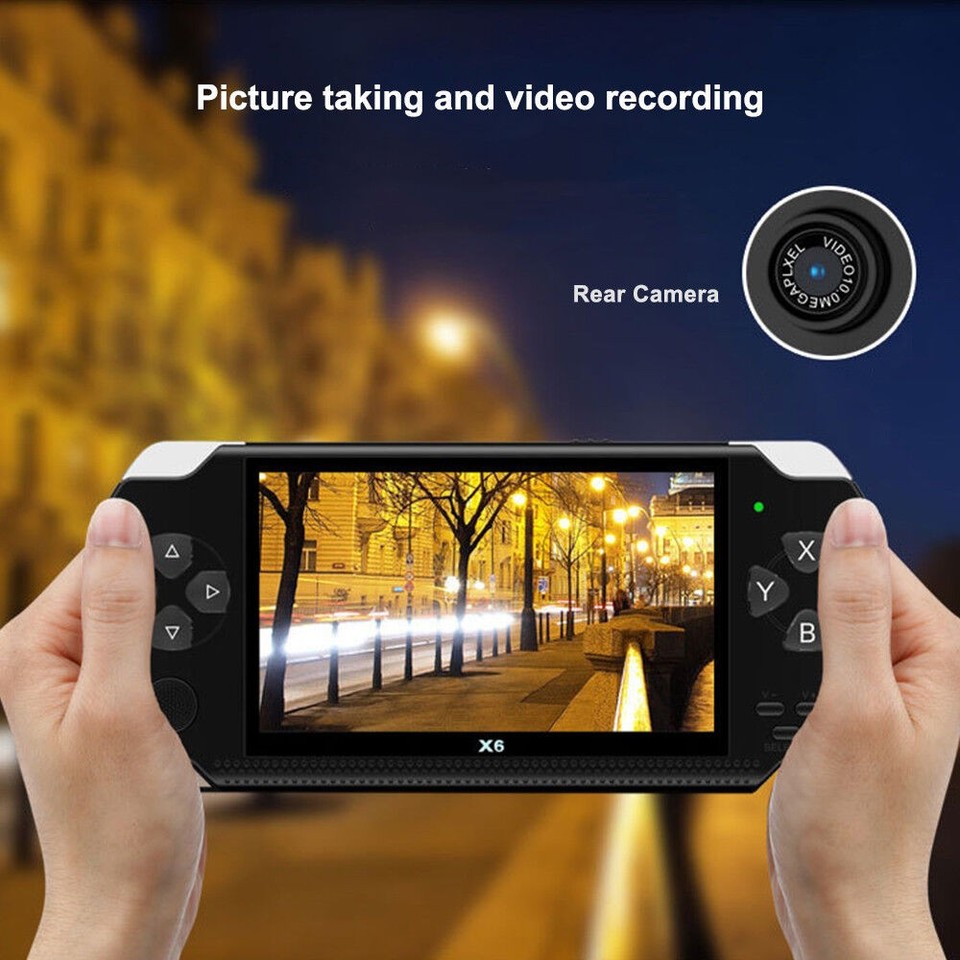 64 Bit 4.3" PSP Handheld Game Player 10000+ Games8GB X6 Portable ...