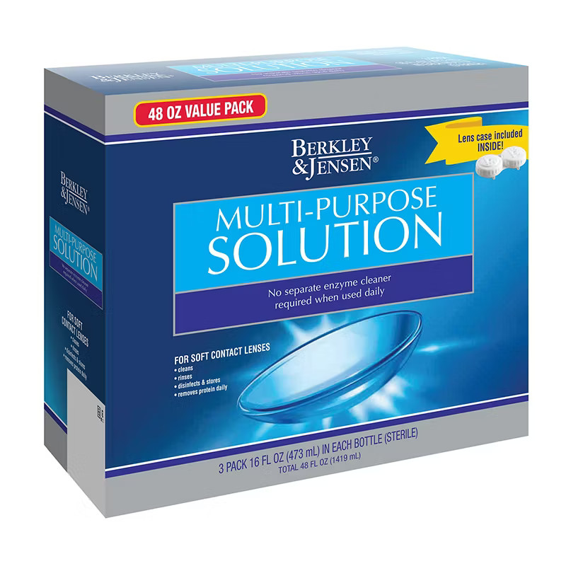 Contact Lens Solution Multi Purpose 16 oz x 3 Pack Soft Contacts *NO ...