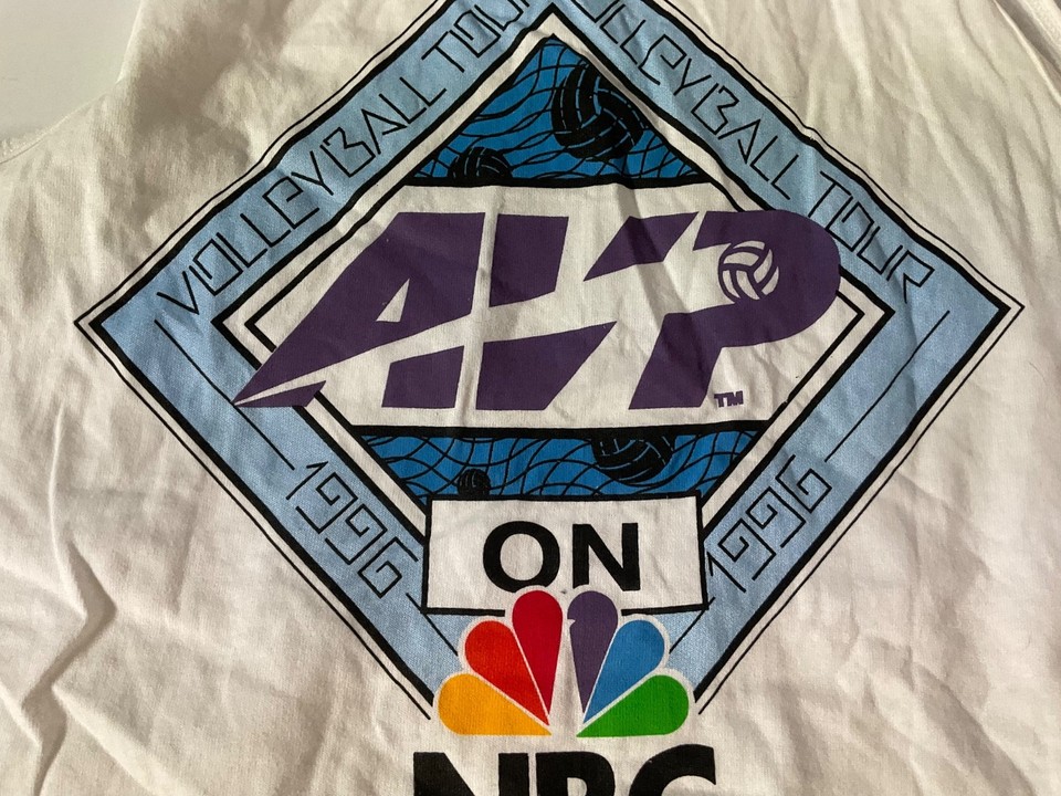 Rare! 1996 Large AVP Beach Volleyball Tank Top T-Shirt NBC Sports | eBay