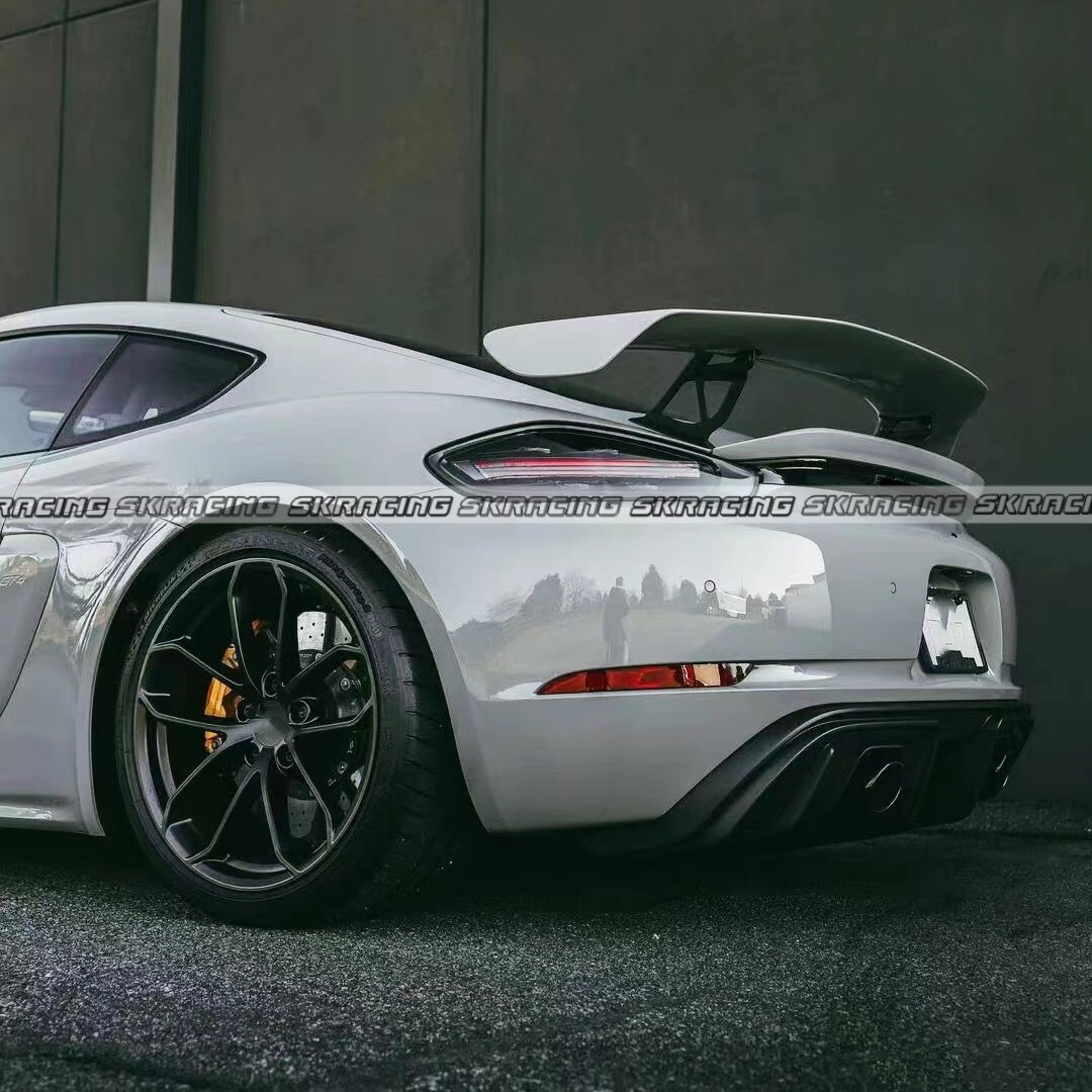 Unpainted FRP Rear Spoiler Wing BodyKits Fits Porsche 718 981 987 ...