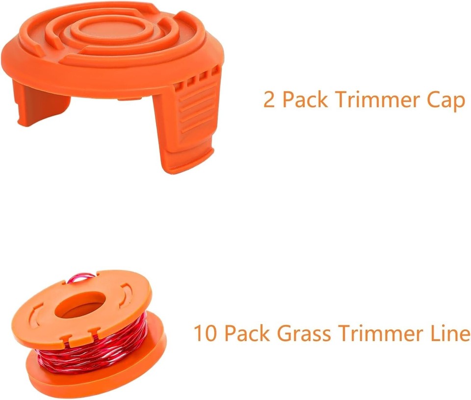 Trimmer Spool Line for Worx,12 Pack WA0010 Edger Spools Replacement for ...