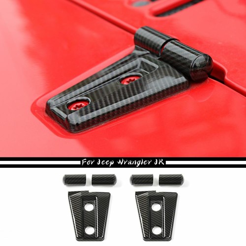 2PCS Engine Hood Hinge Decor Cover Trim for Jeep Wrangler JK JKU 2007 ...