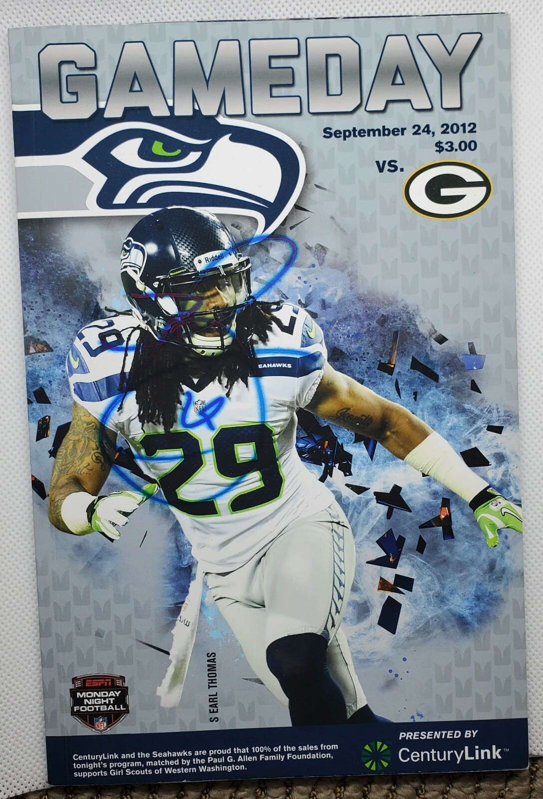 AUTOGRAPH SIGNED SEATTLE SEAHAWKS GAMEDAY PROGRAMS *YOU PICK* | eBay