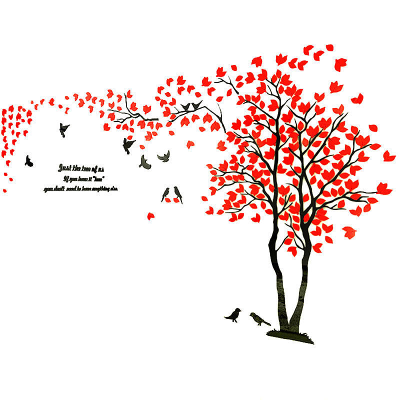 3D Flower Tree Wall Sticker Home Room DIY Art Decor Removable Decals ...