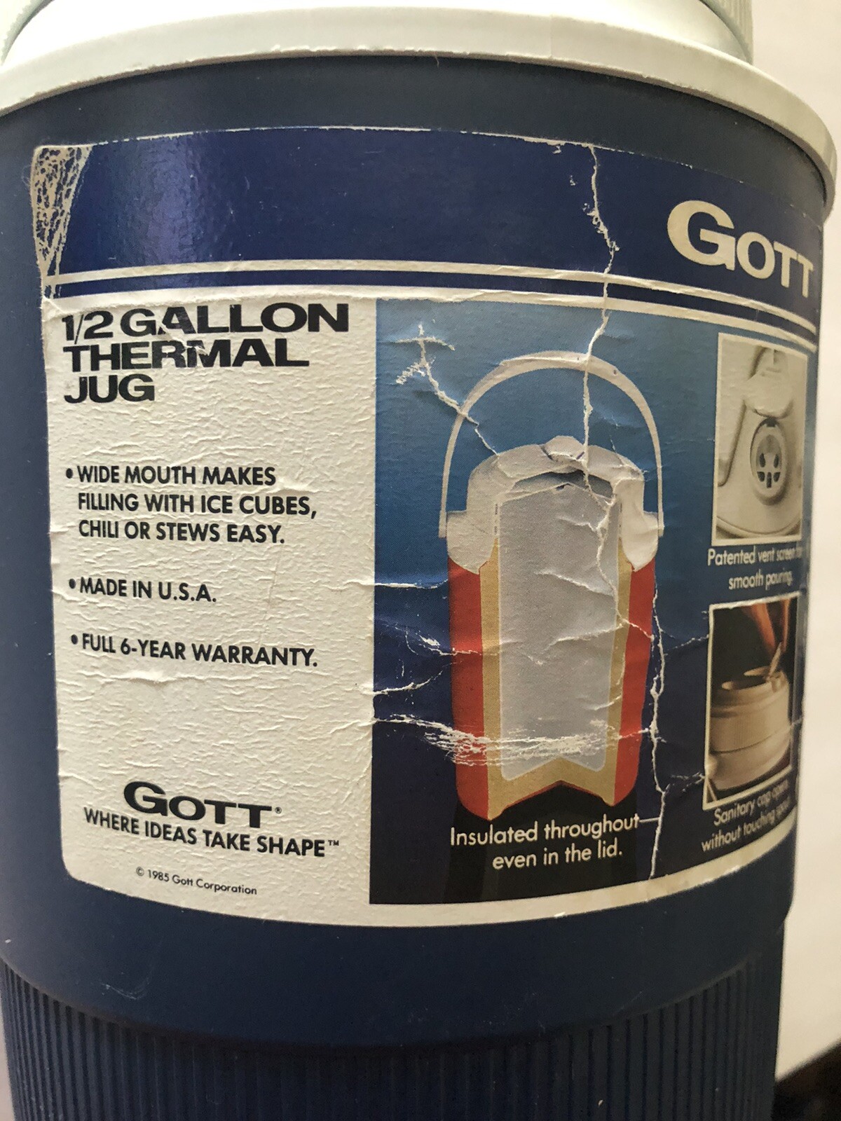 Vintage GOTT Model # 1502 Pizza Hut Water Cooler 1/2 Gallon Jug Red ...