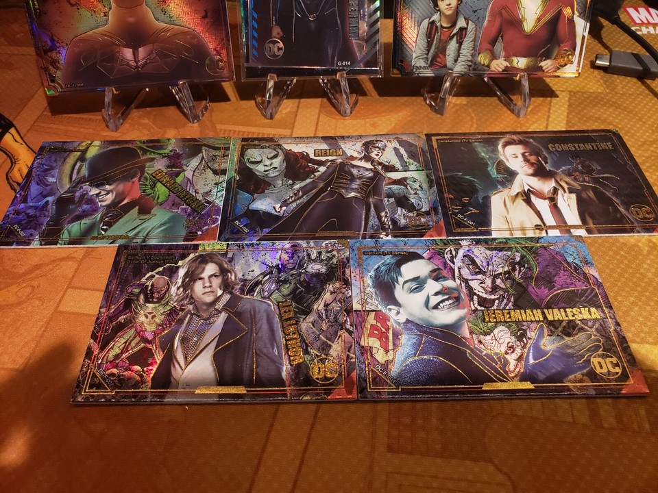 DCEU Trading Card Lot 8 cards. Superman G-014, Shazam, Batman, Lex ...