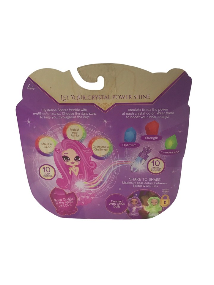 CRYSTALINA ROSE QUARTZ 4 INCH COLOR CHANGING DOLL WITH LED AMULET NEW ...