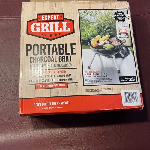 Expert Grill 14.5" Portable Tabletop Charcoal Grill - New Open Box | eBay