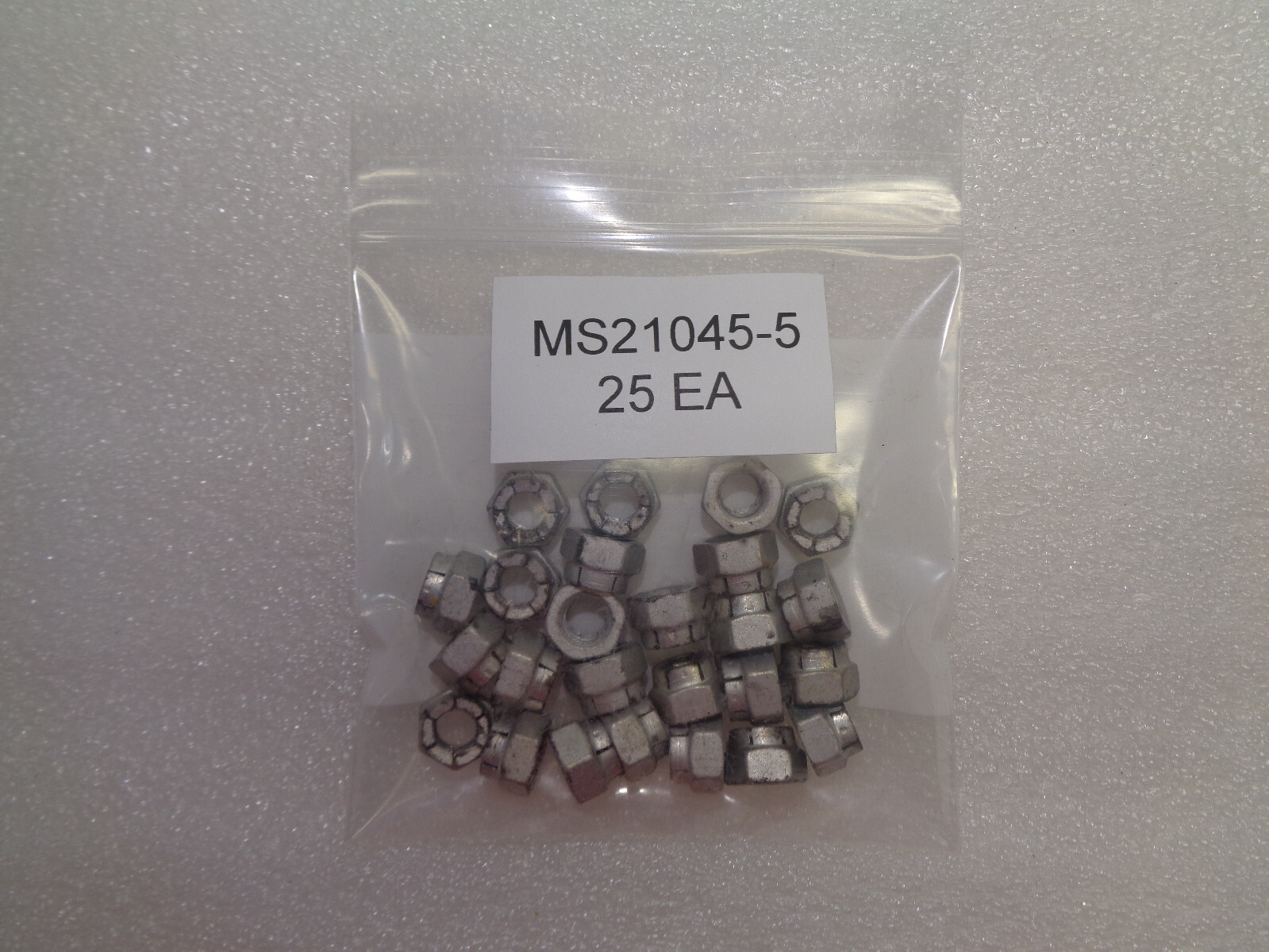 AIRCRAFT STEEL SELF LOCKING NUTS MS21045-5 SA AN365-524C SET OF 25 EACH ...