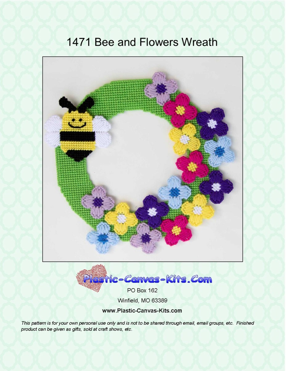 Spring Flower Plastic Canvas Wreath 26" Fresh Scent Of Season Wreath