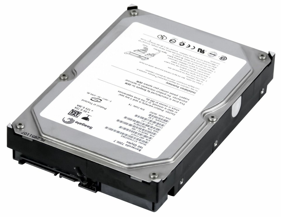 Hard Drive Seagate Barracuda 7200.7 ST3160023AS 160GB 7.2K 8MB SATA 3.5 ...