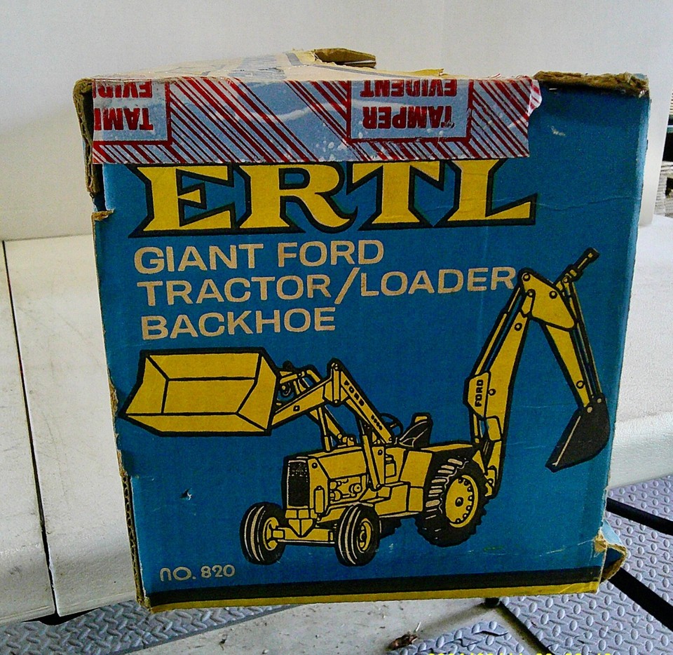 Vintage 1/12 Ertl Ford 755 Loader/Backhoe with box. | eBay