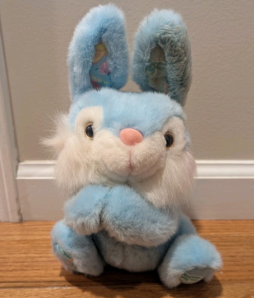 Vintage T.L. Toys Blue Plush Easter Bunny Rabbit 80s 90s Nostalgia | eBay