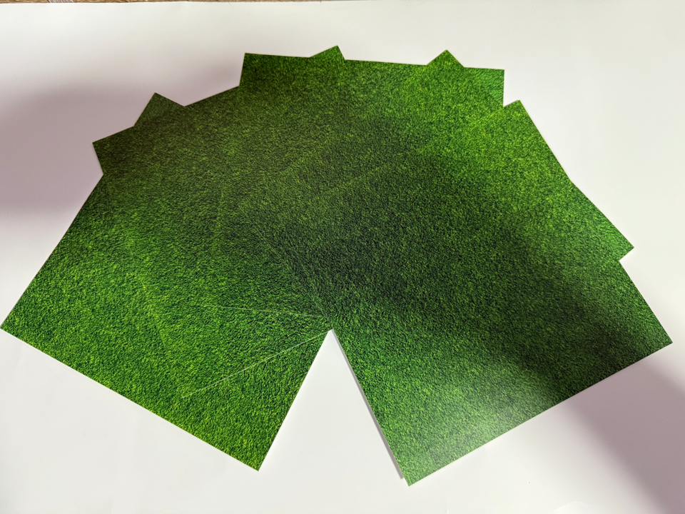 O Scale Grass Model Train Scenery Sheets – Five 6"x6" Self-Adhesive ...