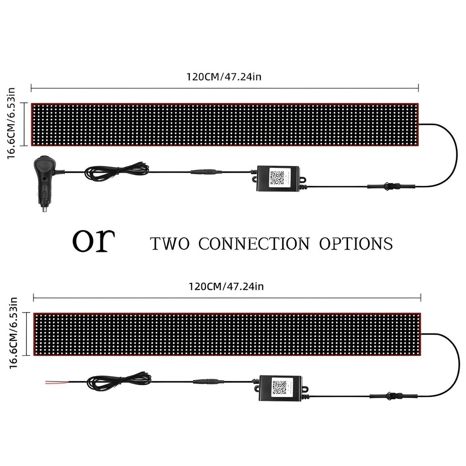 120CM Devil Eyes Light for Car LED Display Screen Truck Windshield Eyes ...