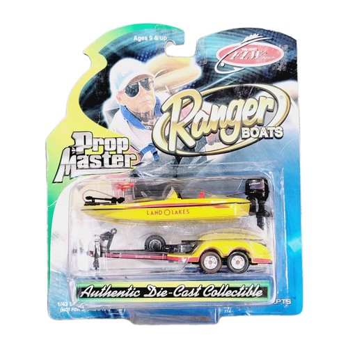 Vtg Walmart FLW Tour 1:43 Replica DieCast LAND O LAKES Ranger Boat Prop ...
