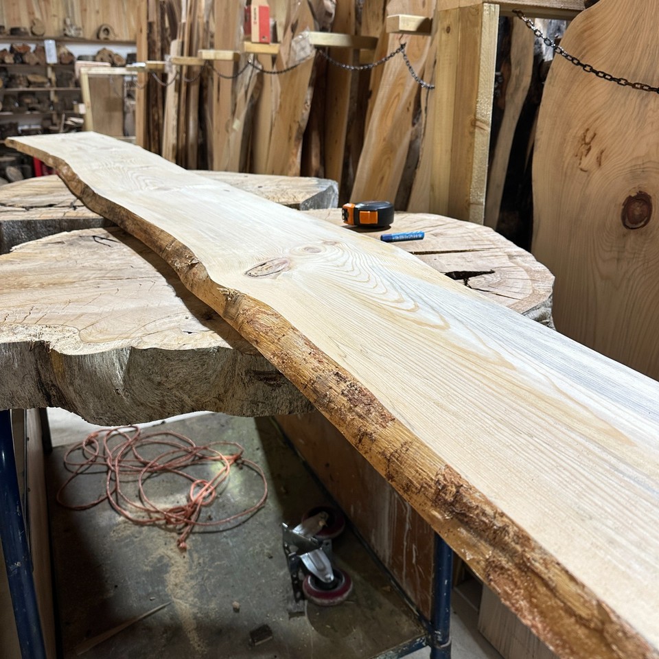 Scots Pine Waney Edge Timber Plank Board 3200 x 270 x 30 | eBay UK