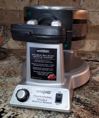 Waring Professional Double Belgian Waffle Maker WMK600 TESTED AND WORKS ...