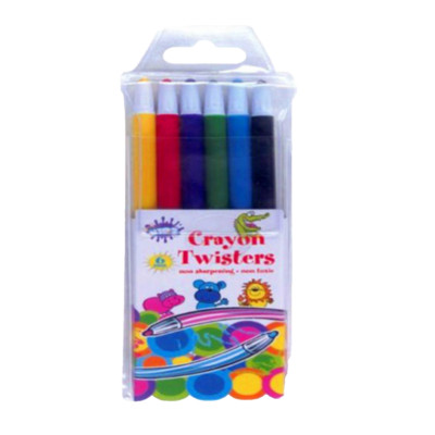 6 Pack Propelling Twist Colour Crayons Assorted Vibrant Colours Non ...