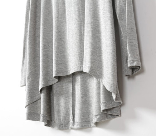 Women's Plain Loose Fit Draped Oversized T Shirt Batwing Slouch Top 8 ...