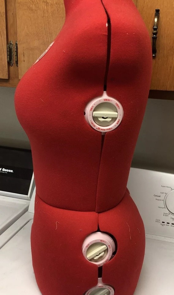 Singer Sewing Adjustable Red Form Mannequin Model 151 Fits 16-22.5 No ...