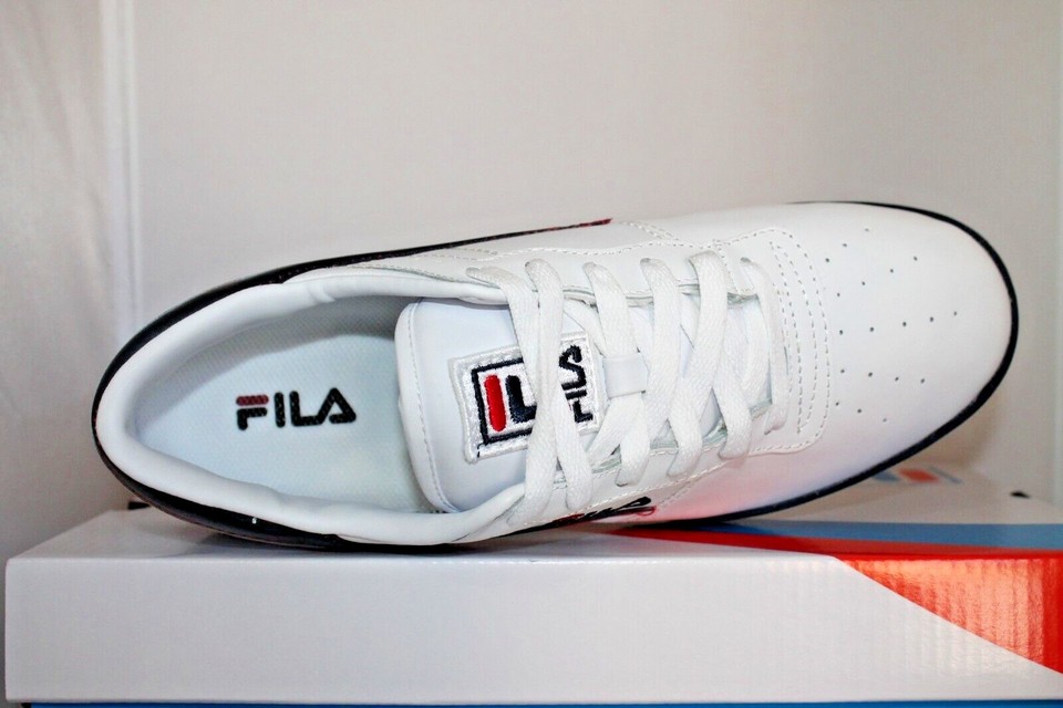 Mens Fila Original Fitness Classic Retro Casual Athletic Shoes White ...