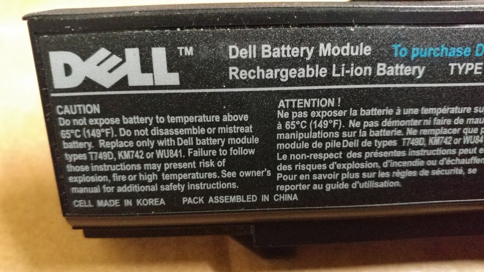 Genuine 6 Cell Dell Latitude E5400 E5410 E5500 E5510 Laptop Battery 56 ...