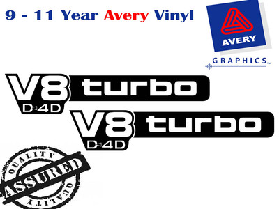 V8 TURBO D4D Ute Pillar Decal Sticker suit TOYOTA LANDCRUISER 70 series ...