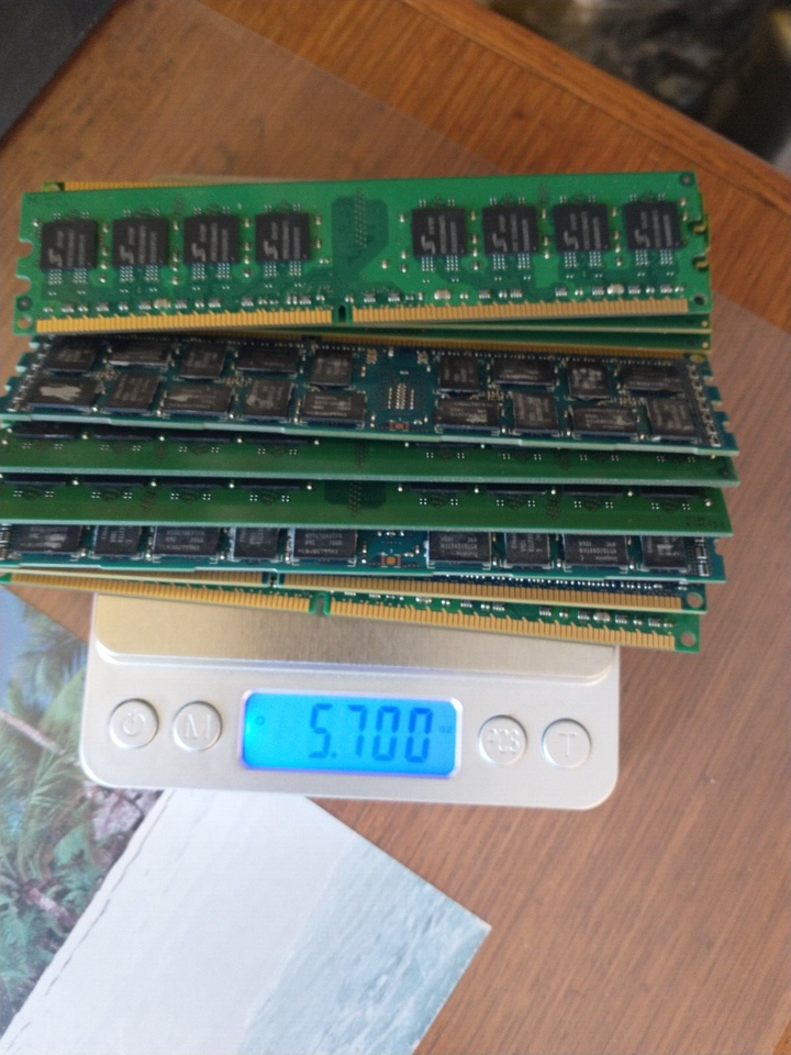 DDR2 Lot of 9 RAM sticks for gold recovery, double sided chips | eBay