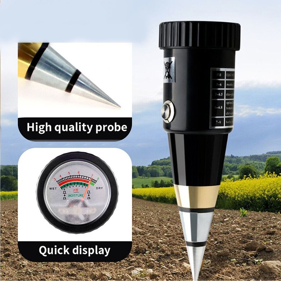Garten PH Messger?t Bodenfeuchtigkeit Temperatur Feuchtigkeitsmesser Hygrometer | eBay.de