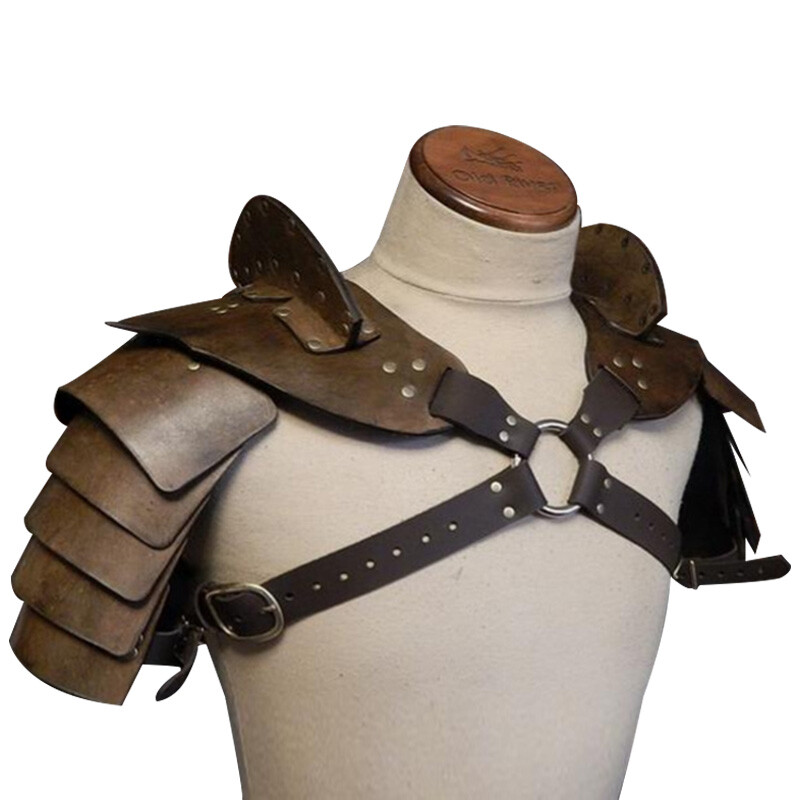 Mens Medieval Shoulder Armor Gladiator Samurai Battle Knight Pauldrons ...