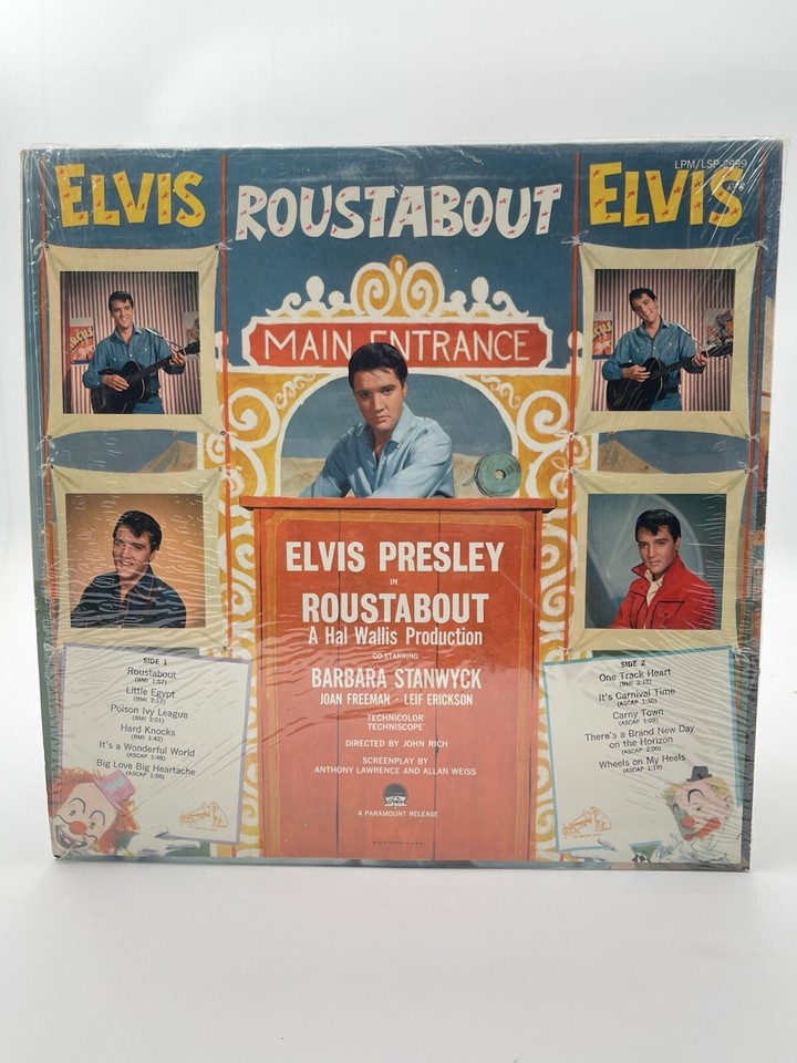 ELVIS PRESLEY ROUSTABOUT ORIGINAL SOUNDTRACK LP VG+ VINYL SHRINK ...