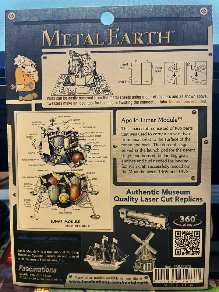 Metal Earth Apollo Lunar Module 3D Laser Cut Steel Model | eBay