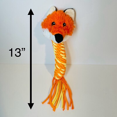New Kong Winders Squeaky Fox Rope Dog Toy Durable & Fun for Active Dogs ...
