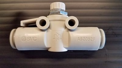 SMC 1/4 INCH AIR VALVE AS2052F-8 5/16 AIR FLOW CONTROL VALVE SPEED ...