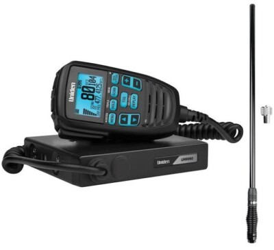UNIDEN UH9060 UHF 80CH 5W RADIO + UNIDEN AT500BK 5.5DBI 73CM ANTENNA ...